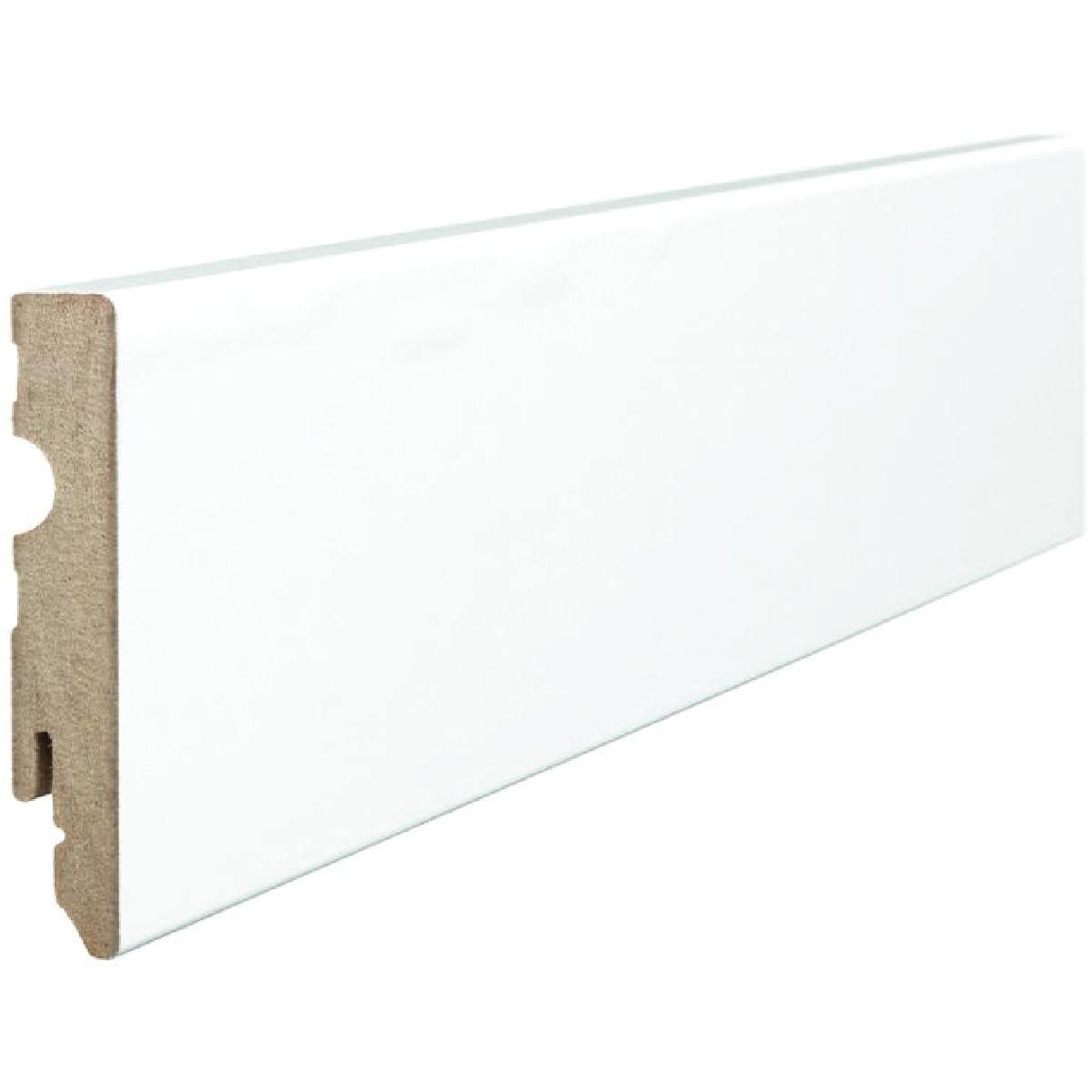 PLINTHE MDF BLANCHE 15x80x2200 POUR SOL STRATIFIÉ - 087442 | Référence Batiment